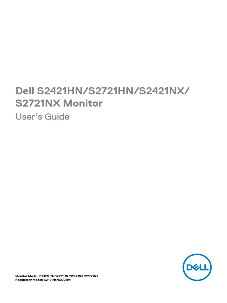Dell s2721nx Monitor User's Guide en Us 2 | PDF | Computer Monitor ...