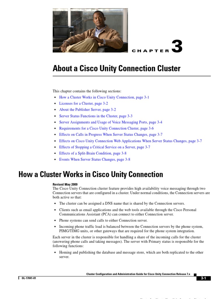 About A Cisco Unity Connection Cluster Pdf Server Computing