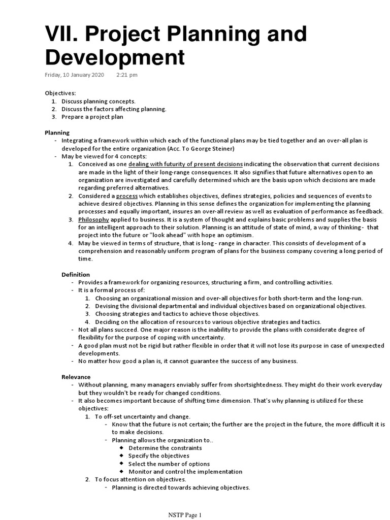 NSTP - Project Planning and Development | PDF | Swot Analysis | Business