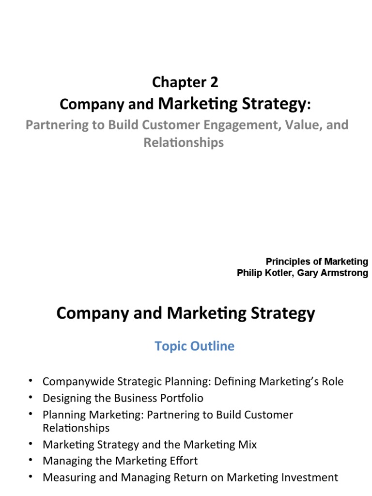 Marketing Strategy: Company and | PDF | Marketing | Marketing Strategy