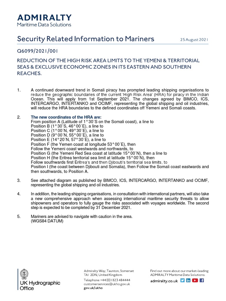 Admiralty Security Information | PDF