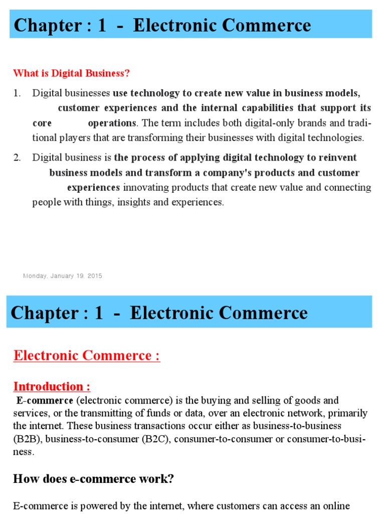 Digital Business PPT CH - 1 | PDF | E Commerce | Electronic Business