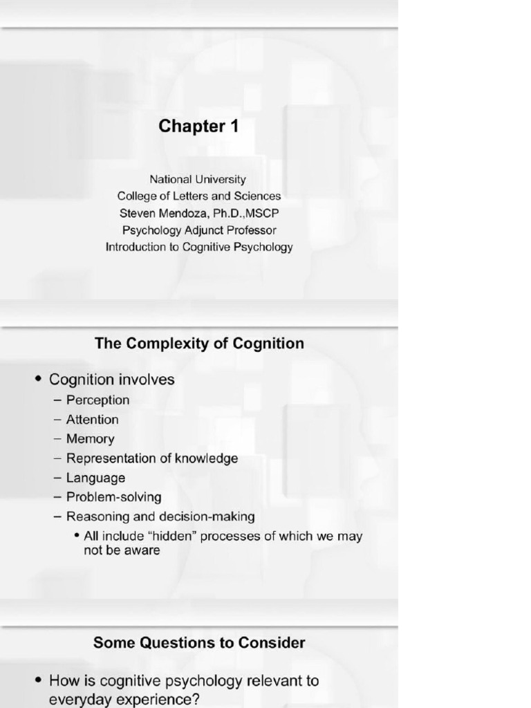 Notes in Cognitive Science | PDF