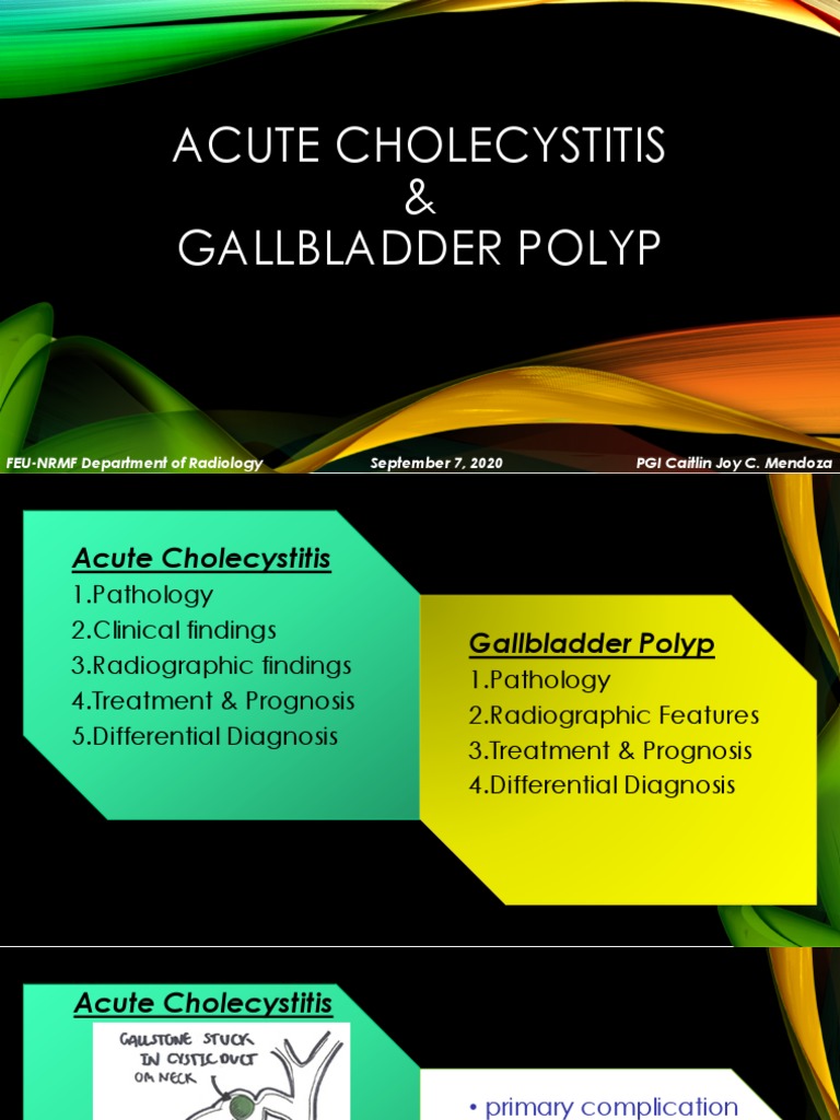 Acute Cholecystitis & Gallbladder Polyp | PDF | Gallbladder | Clinical ...