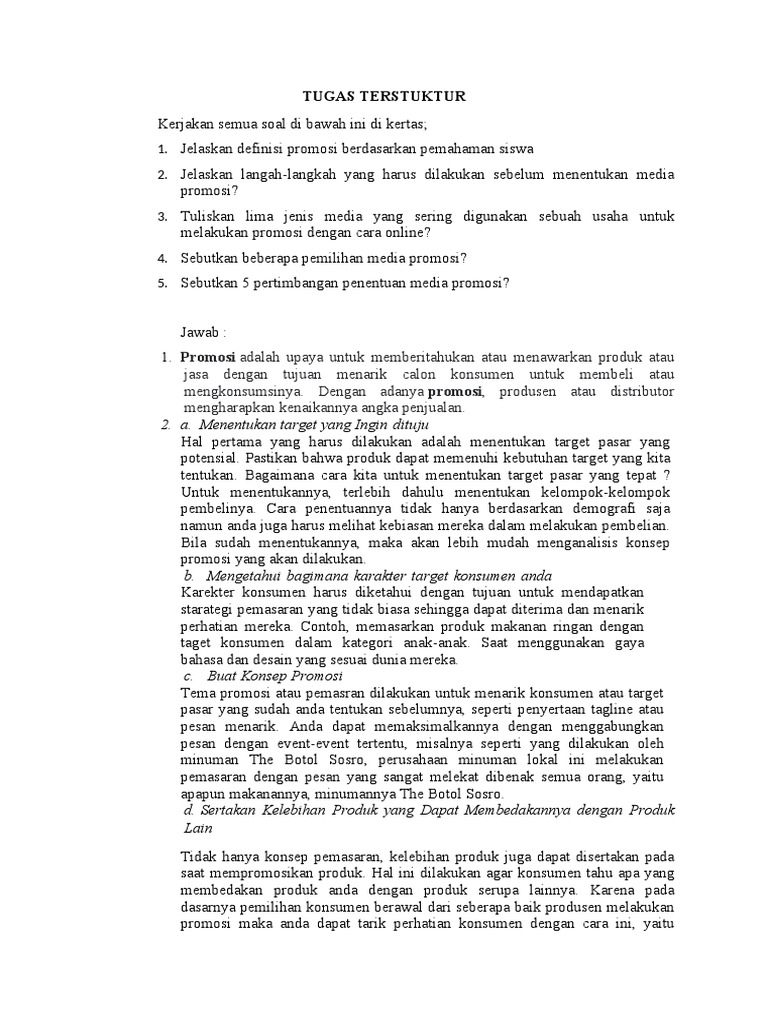 Print Tugas Terstuktur | PDF