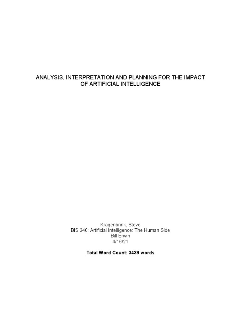 Ogl 340 Final Project Paper | PDF | Artificial Intelligence ...