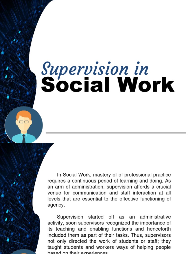 IV A. Supervision in Social Work | PDF | Social Work | Learning
