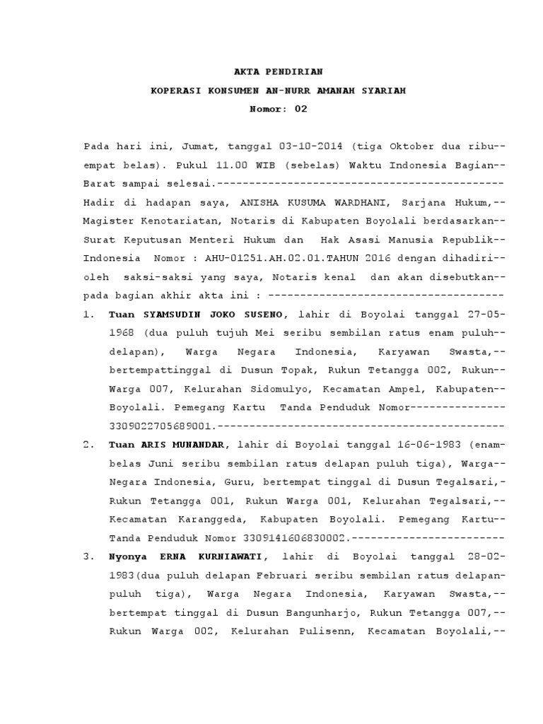 Draft AD Kop Konsumen UU.25 | PDF