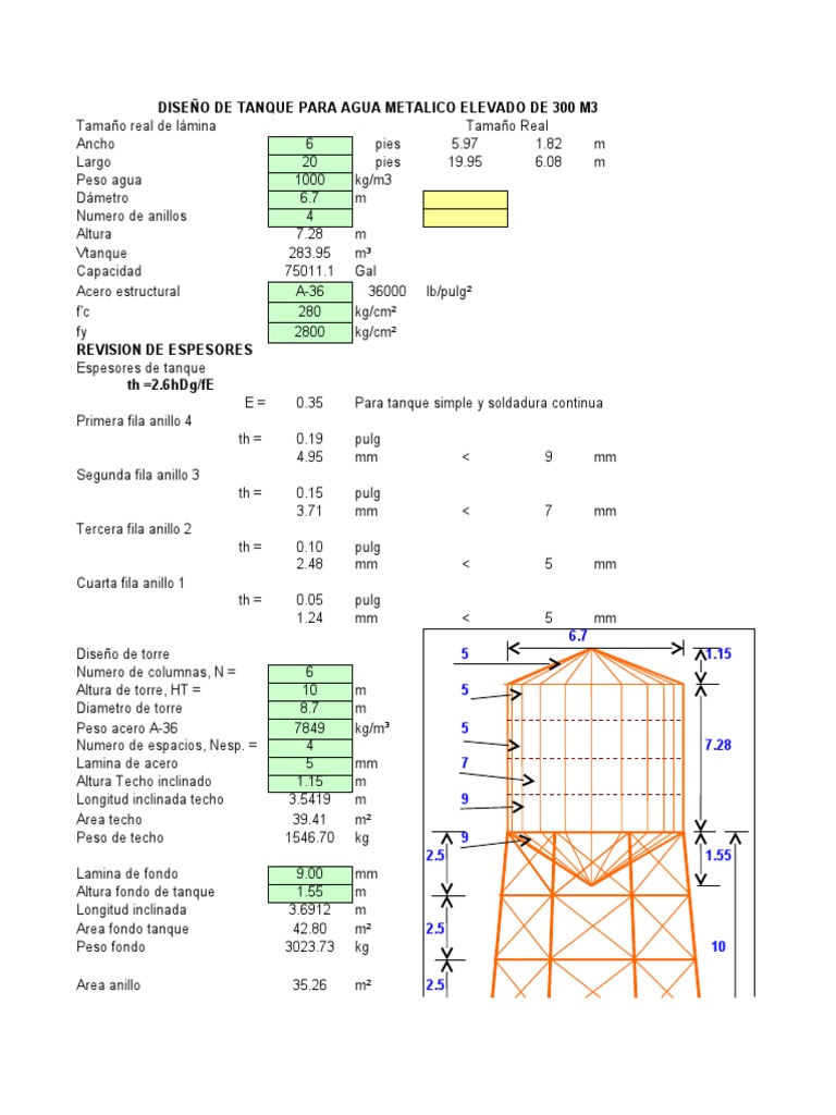 Tanque Elevado Metalico | PDF | Sectores Economicos | Ingeniería