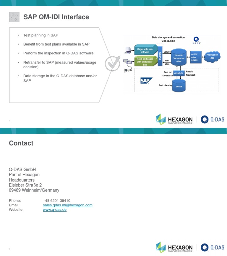 Q-DAS Overview SAP QM IDI Interface EN | PDF | Computers
