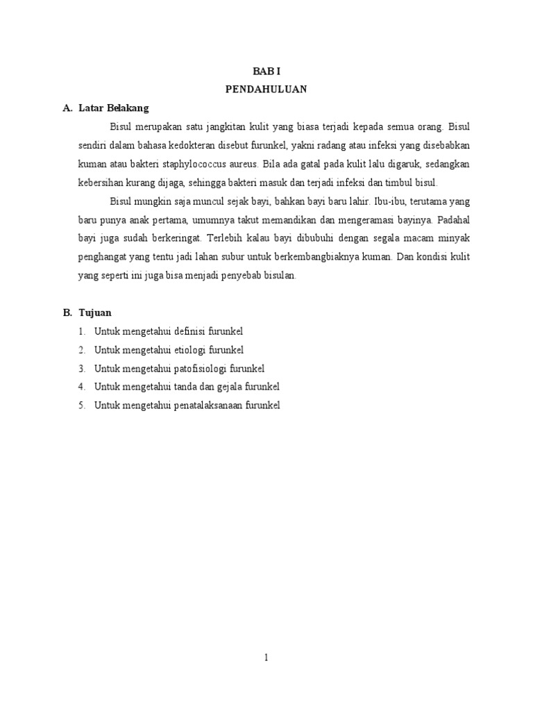 Makalah Bisul Furunkel | PDF | Ilmu Sosial | Kesehatan Holistik