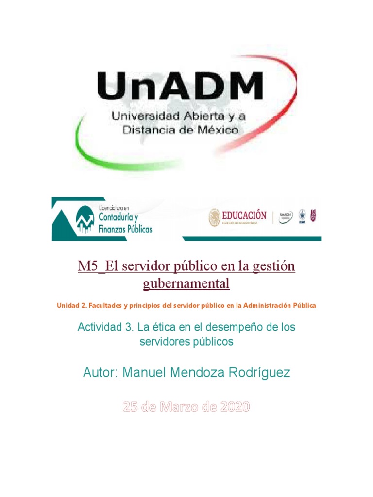 M5 U2 A3 MAMR Reporte | PDF | Moralidad | Institución