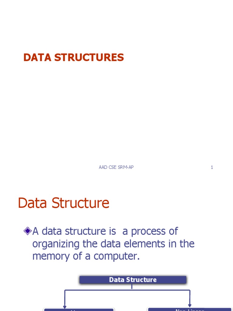 Data Structures Aad Cse Srm Ap 1 Pdf Queue Abstract Data Type Array Data Structure