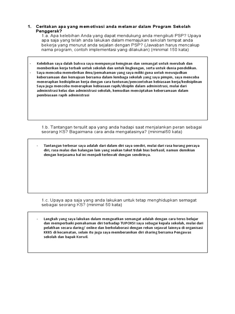 Soal Essay PSP | PDF