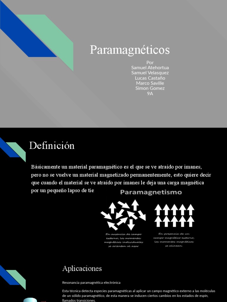 Paramagnéticos | PDF