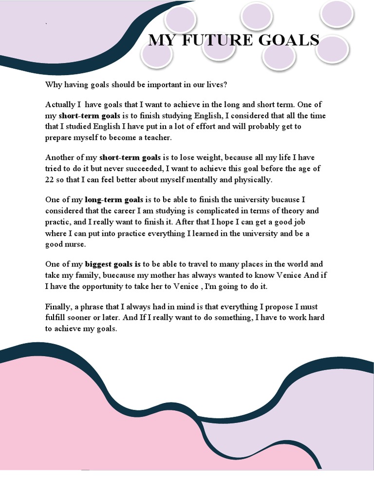 My Future Goals | PDF