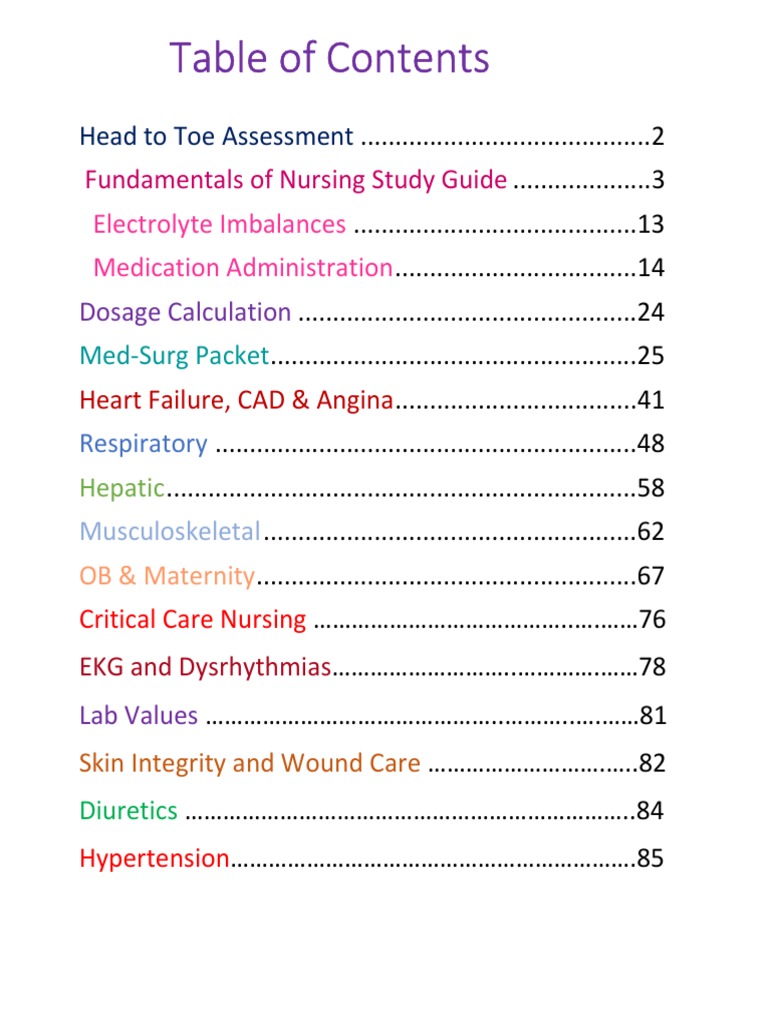 Cece's Study Guides Part 1 | PDF | Human Diseases And Disorders ...