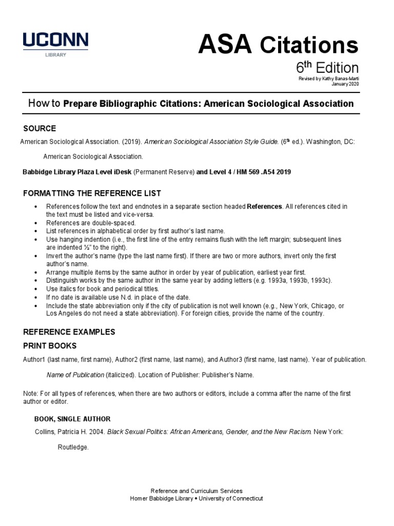 ASA 6th | PDF | Citation | Thesis