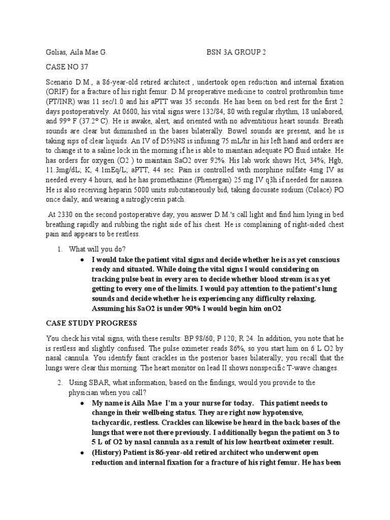 Case No 37 | PDF | Clinical Medicine | Medical Specialties