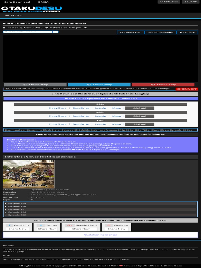 Black Clover Episode 65 Subtitle Indonesia Otaku Desu | PDF