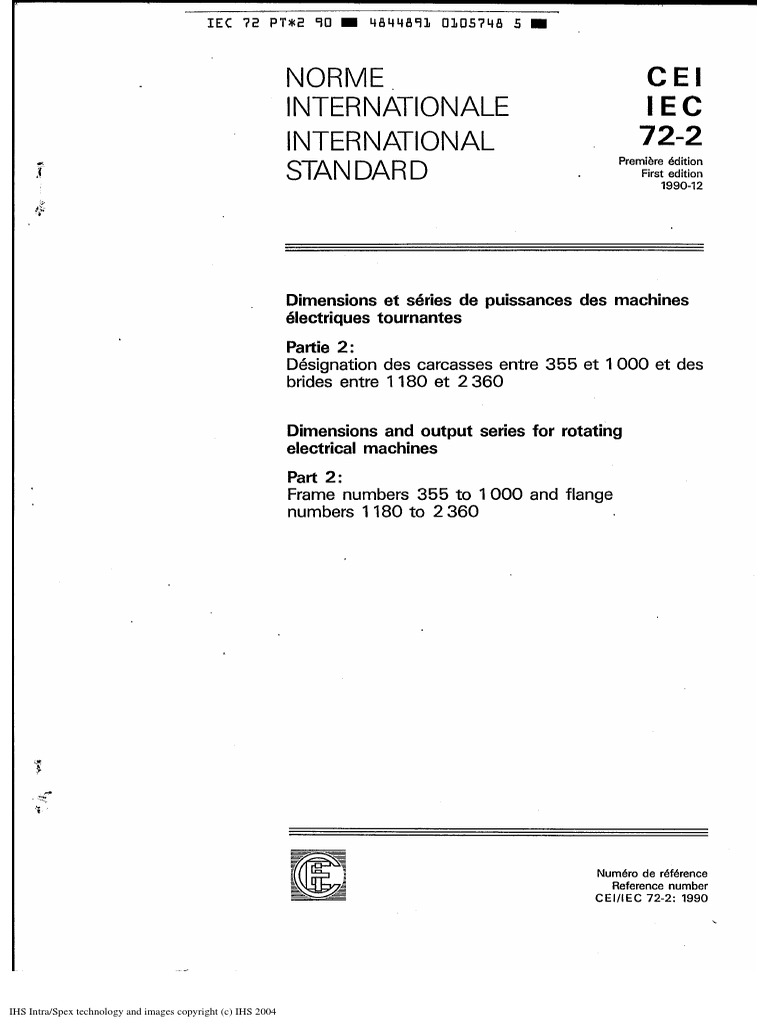 Iec 60072 2 | PDF