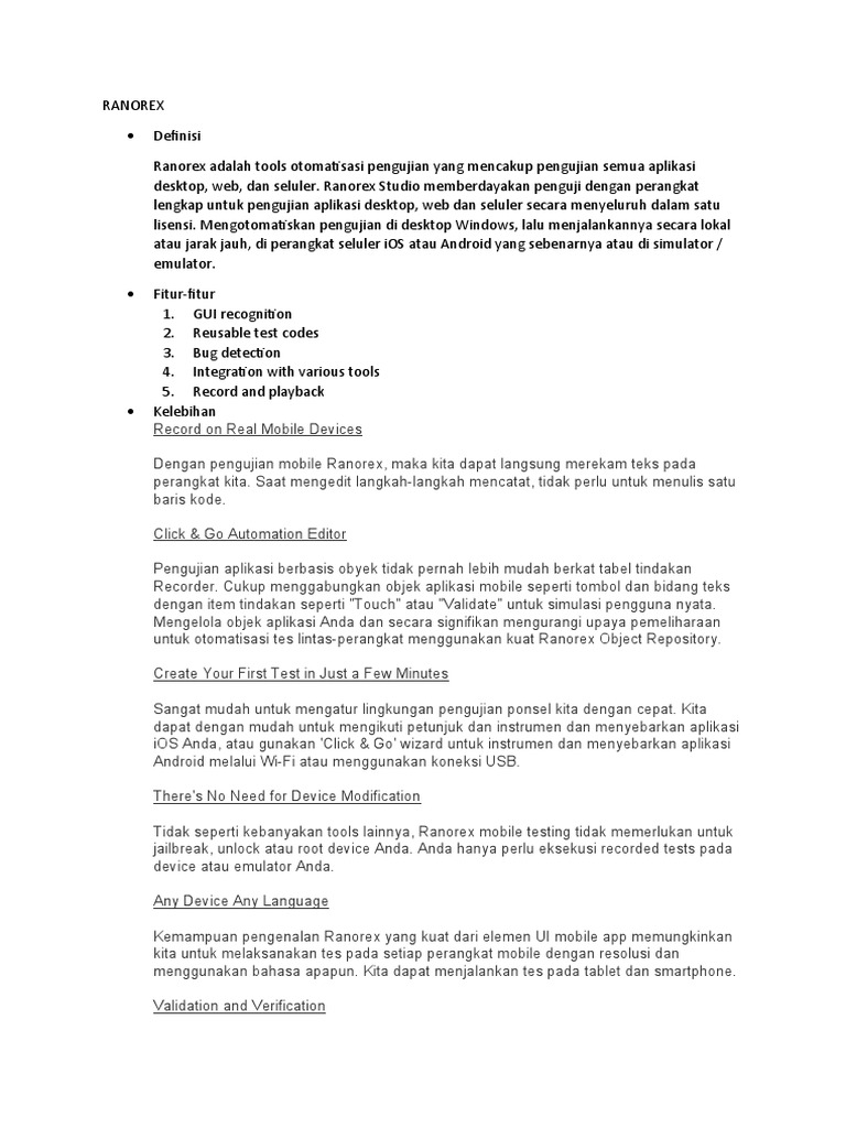 RANOREX | PDF