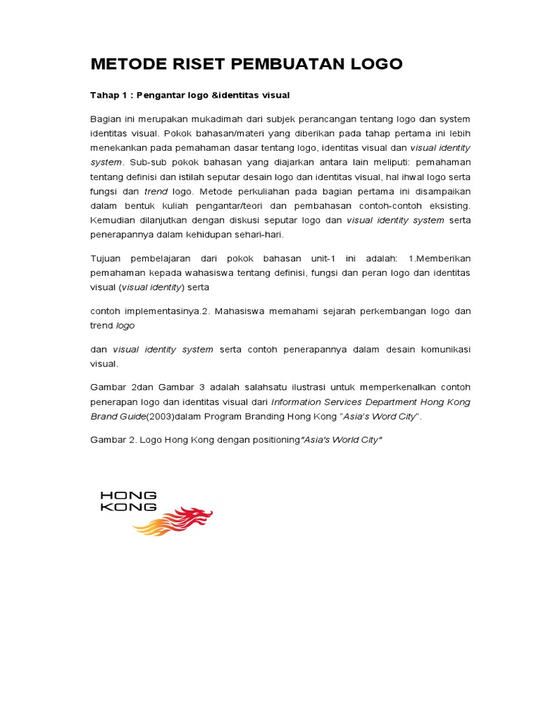 Metode Riset Pembuatan Logo | PDF