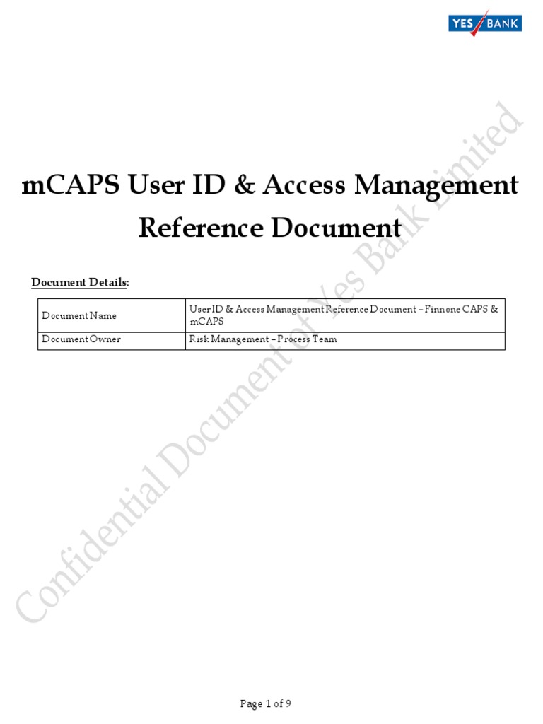 SOP - MCAPS ID Creation - Version 1 | PDF | Password | Human Resource ...
