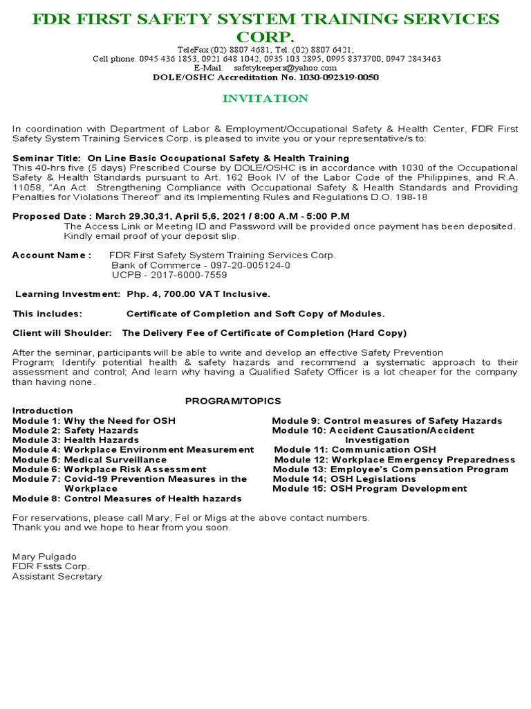 Online BOSH Training | PDF | Occupational Safety And Health | Safety