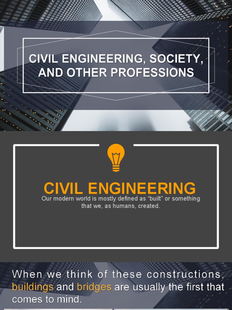 Civil Engineerin, Society, and Other Professions | PDF | Engineering ...