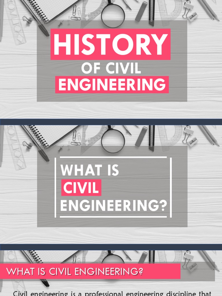 History of Civil Engineering - PPT Presentation | PDF | Civil ...