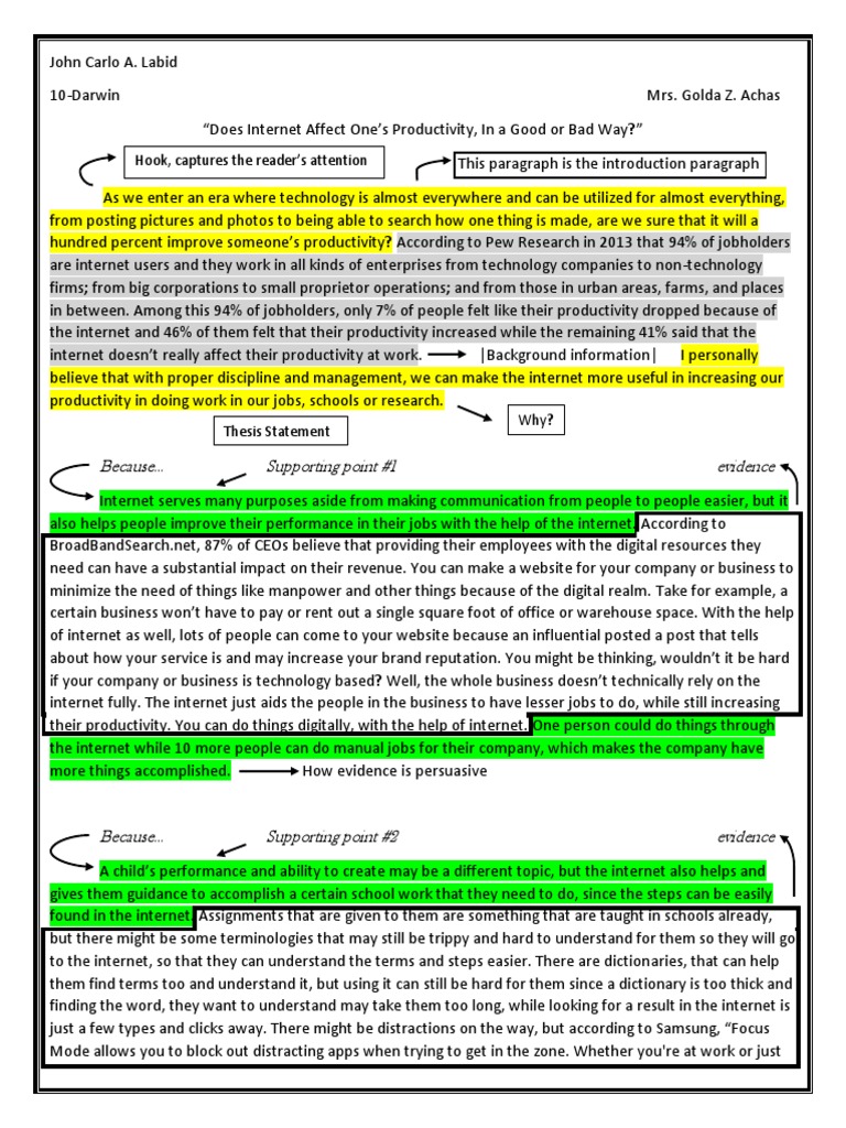Argumentative Essay & Annotation | PDF | Internet | Mobile App