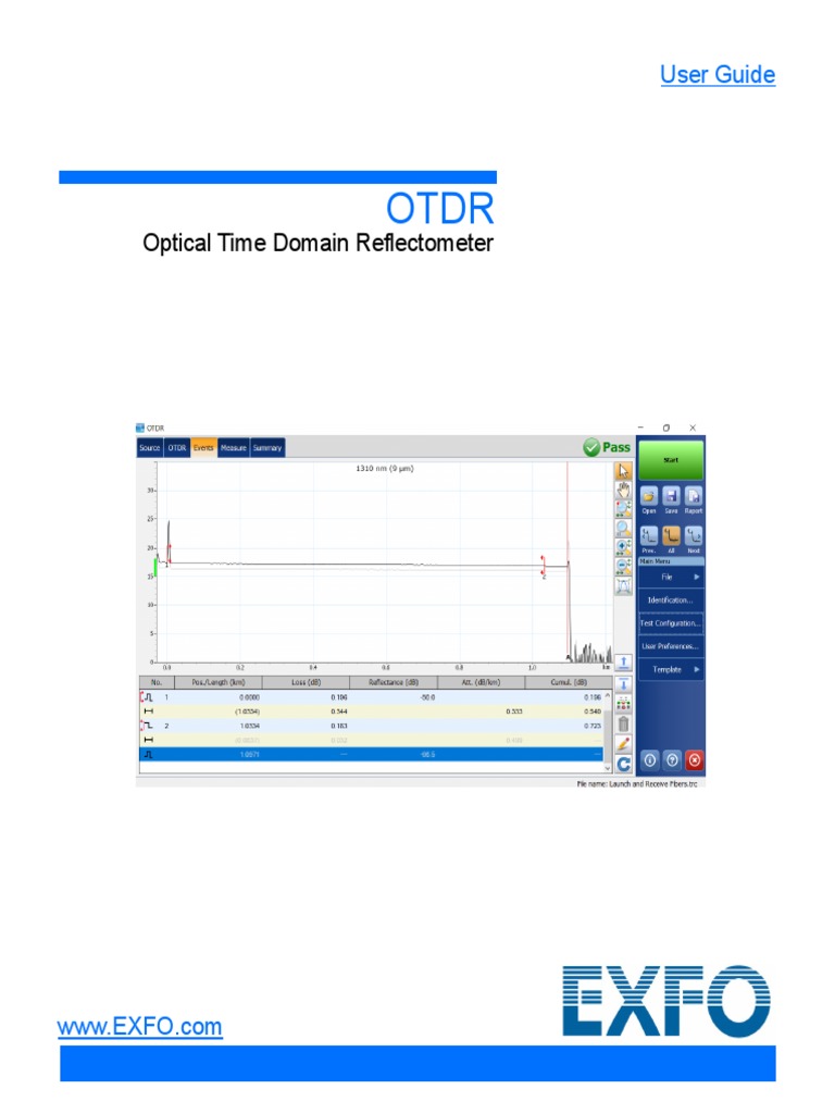 Optical Time Domain Reflectometer: User Guide | PDF | Wavelength ...