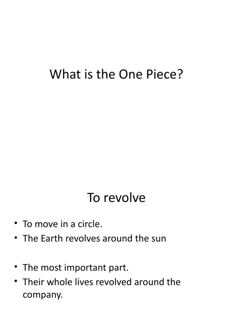 English Lesson What Is The One Piece | PDF | Laughter