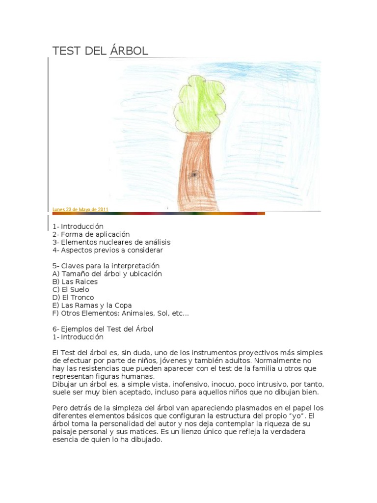 Test Del Árbol | PDF | Arboles | Dibujo