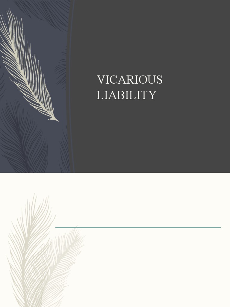 Vicarious Liability | PDF | Legal Liability | Vicarious Liability