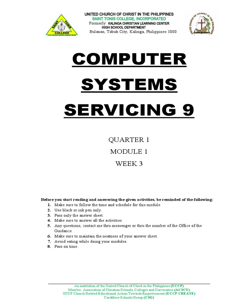 Computer Systems Servicing Learning Modules | PDF | Electrical ...