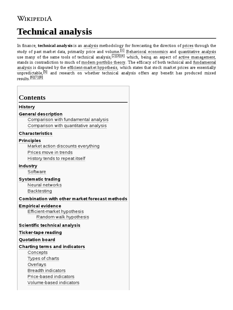 Technical Analysis | PDF | Technical Analysis | Efficient Market Hypothesis