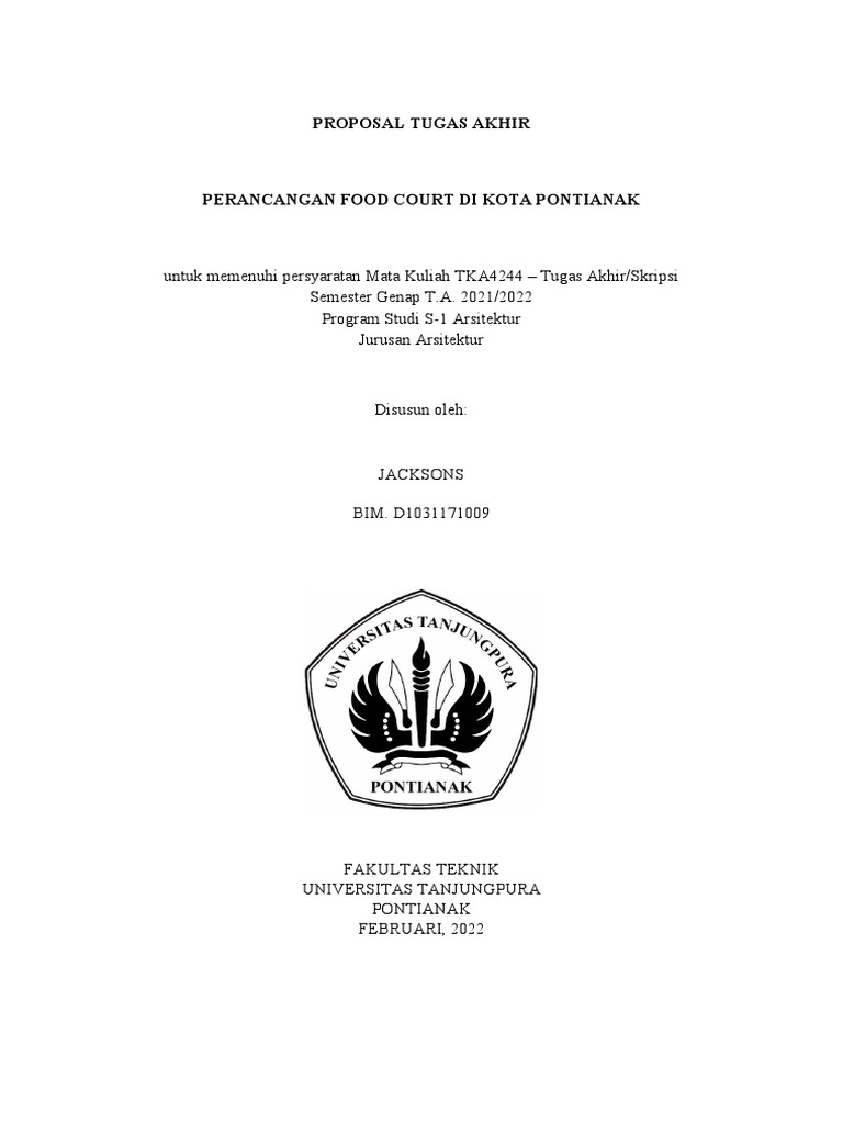 Proposal Tugas Akhir Ii | PDF