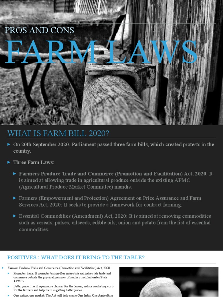Farm Laws - Neutral | PDF | Economies | Agriculture