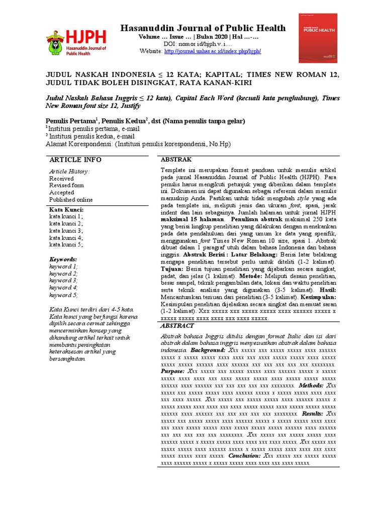 Template HJPH New | PDF | Seni & Disiplin Bahasa | Kajian Bahasa Asing