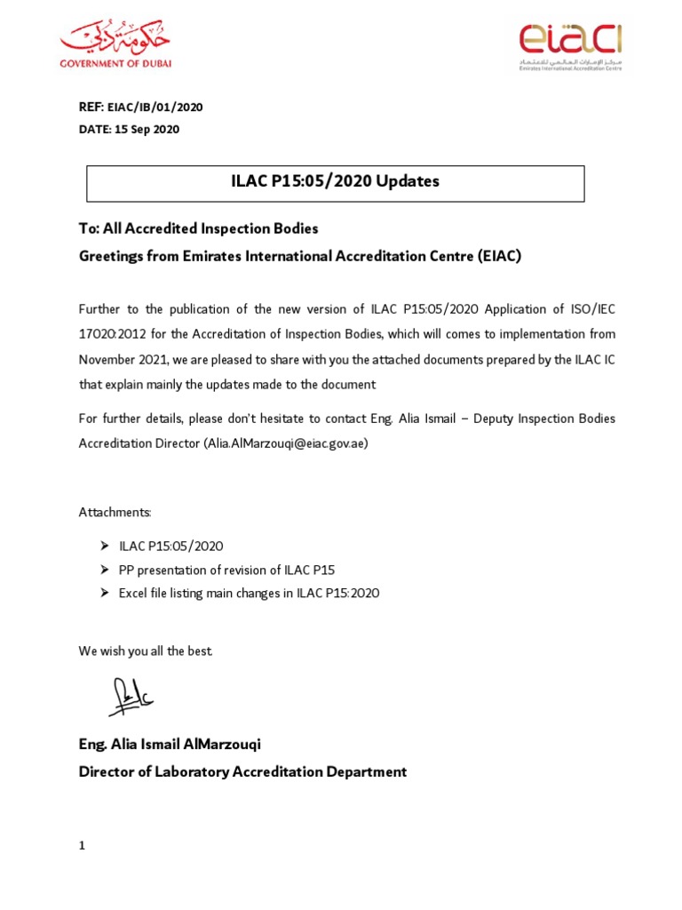 EIAC-IB-01-2020 ILAC P15 05 2020 Updates | PDF | Business | Finance ...