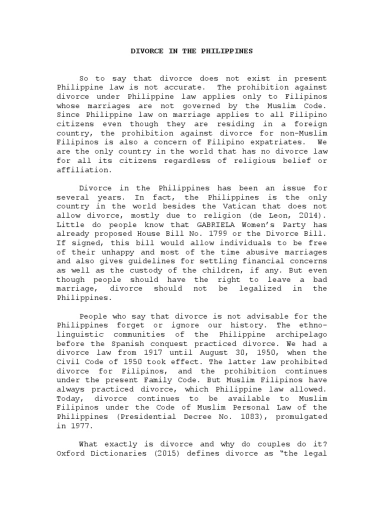 Divorce Statistics in the Philippines | PDF | Divorce | Teenage Pregnancy
