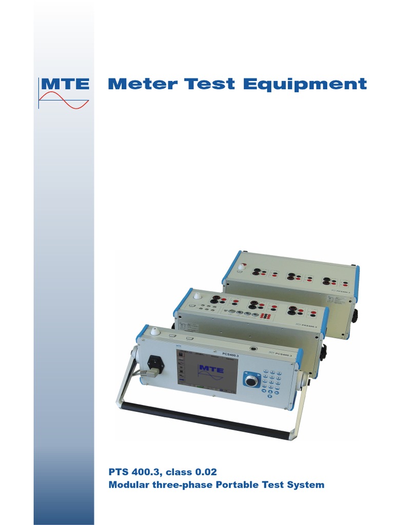PTS 400.3, Class 0.02 Modular Three-Phase Portable Test System | PDF ...