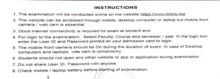Online Exam Instructions | PDF | Career & Growth | Technology & Engineering