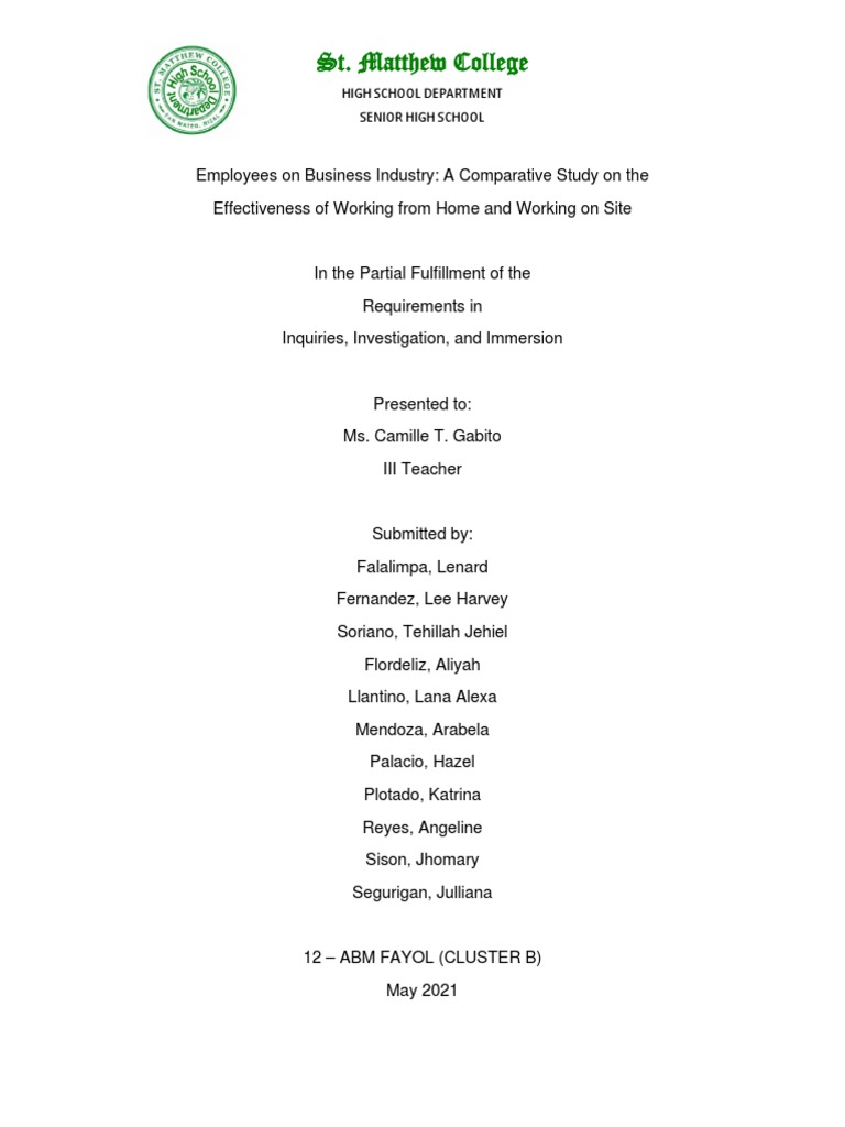 Yna - Group-2-Final-Research-Paper | PDF | Leadership | Employment