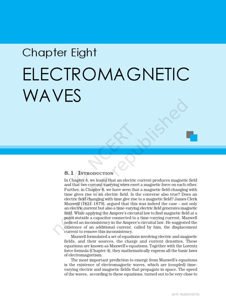 Electromagnetic Waves Ncert | Download Free PDF | Electromagnetic ...