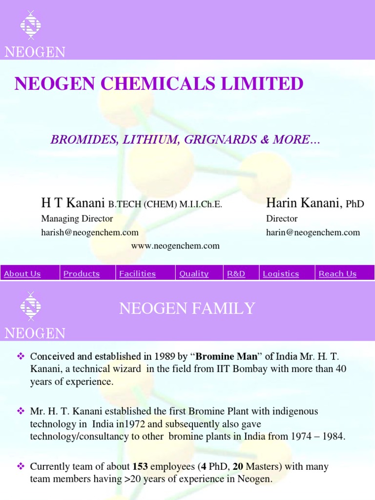 Neogen Chemicales LTD Overview - Marketing Presentation | PDF | Gas ...