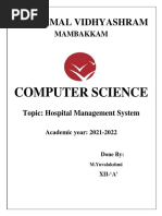 Computer Science Class-XII (2021-22) (Investigatory Project) | PDF | My ...
