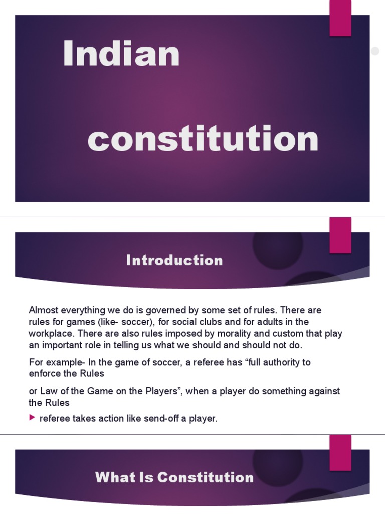 Indian Constitution Intro | PDF | Constitution | Citizenship
